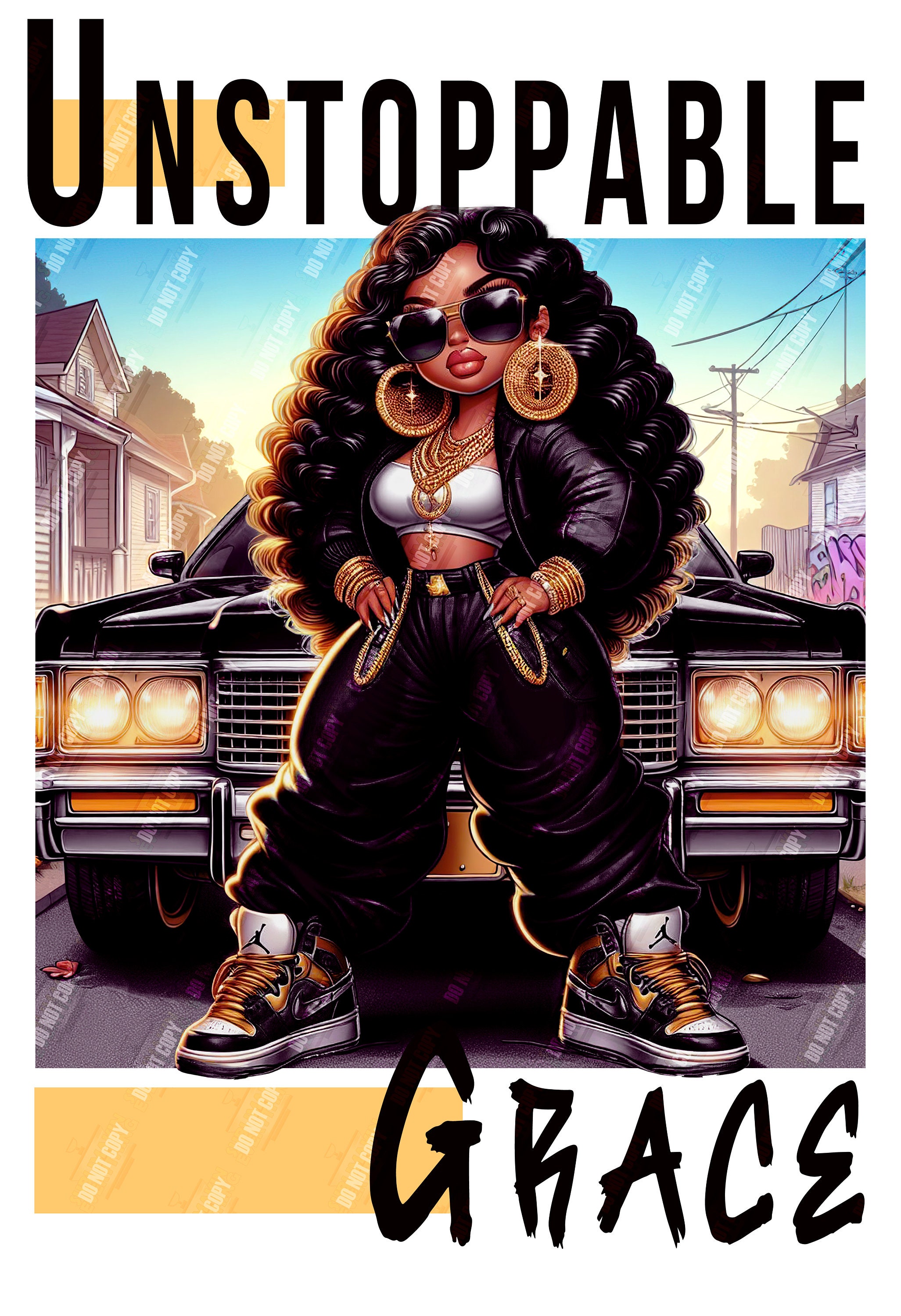 Unstoppable Grace Urban Fashion PNG Hip Hop Street Style Digital ...