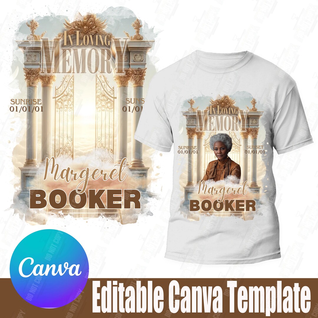 Rest in Peace Editable Canva Template Instant Download Customizable ...