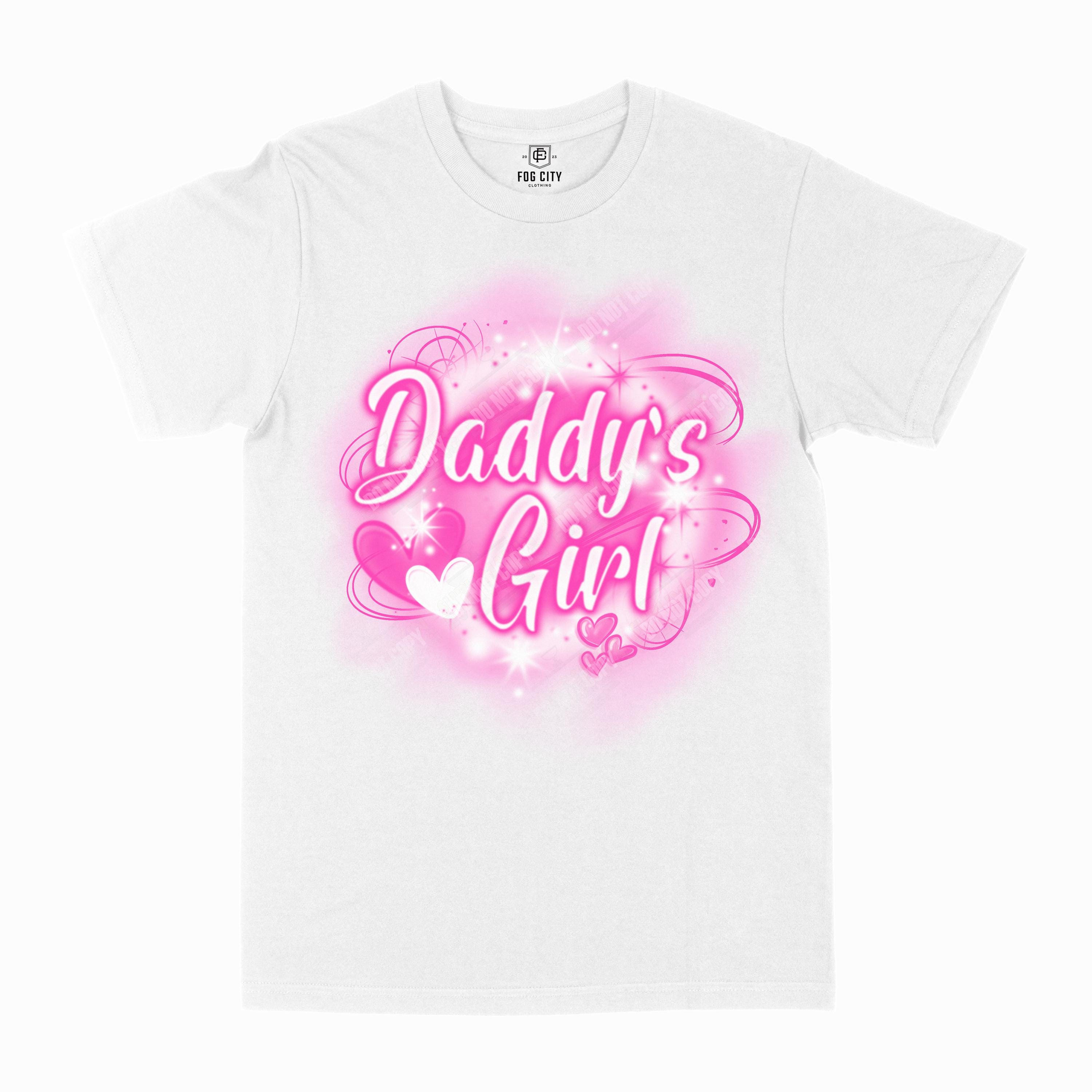 Daddy's Girl Airbrushed Pink PNG - Instant Download for Personalized ...