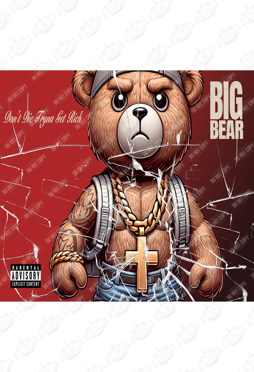 Big Bear Album Cover Art | Tough Bear PNG Design - Etsy