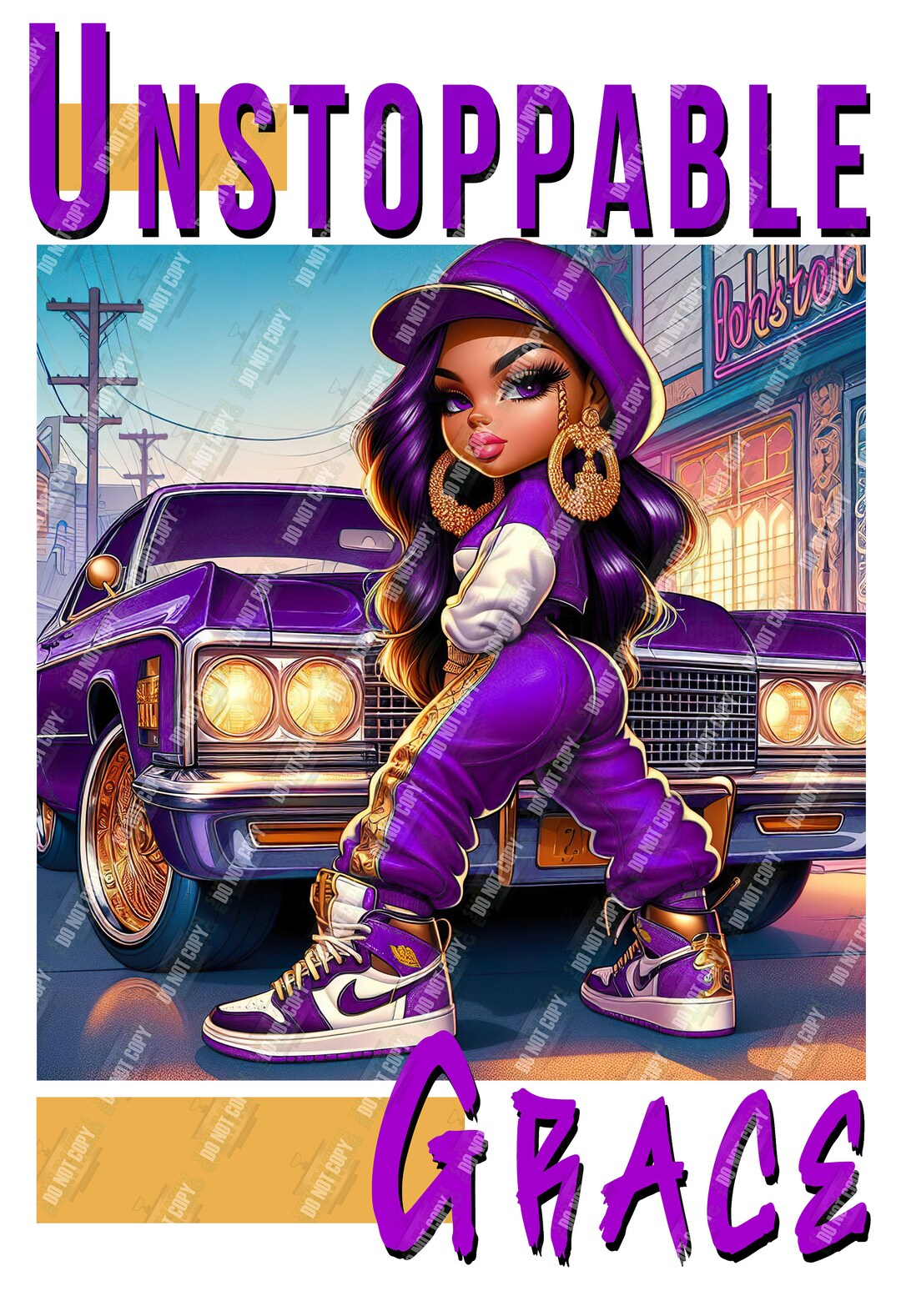 Unstoppable Grace Urban Fashion PNG - Hip Hop Street Style Digital ...