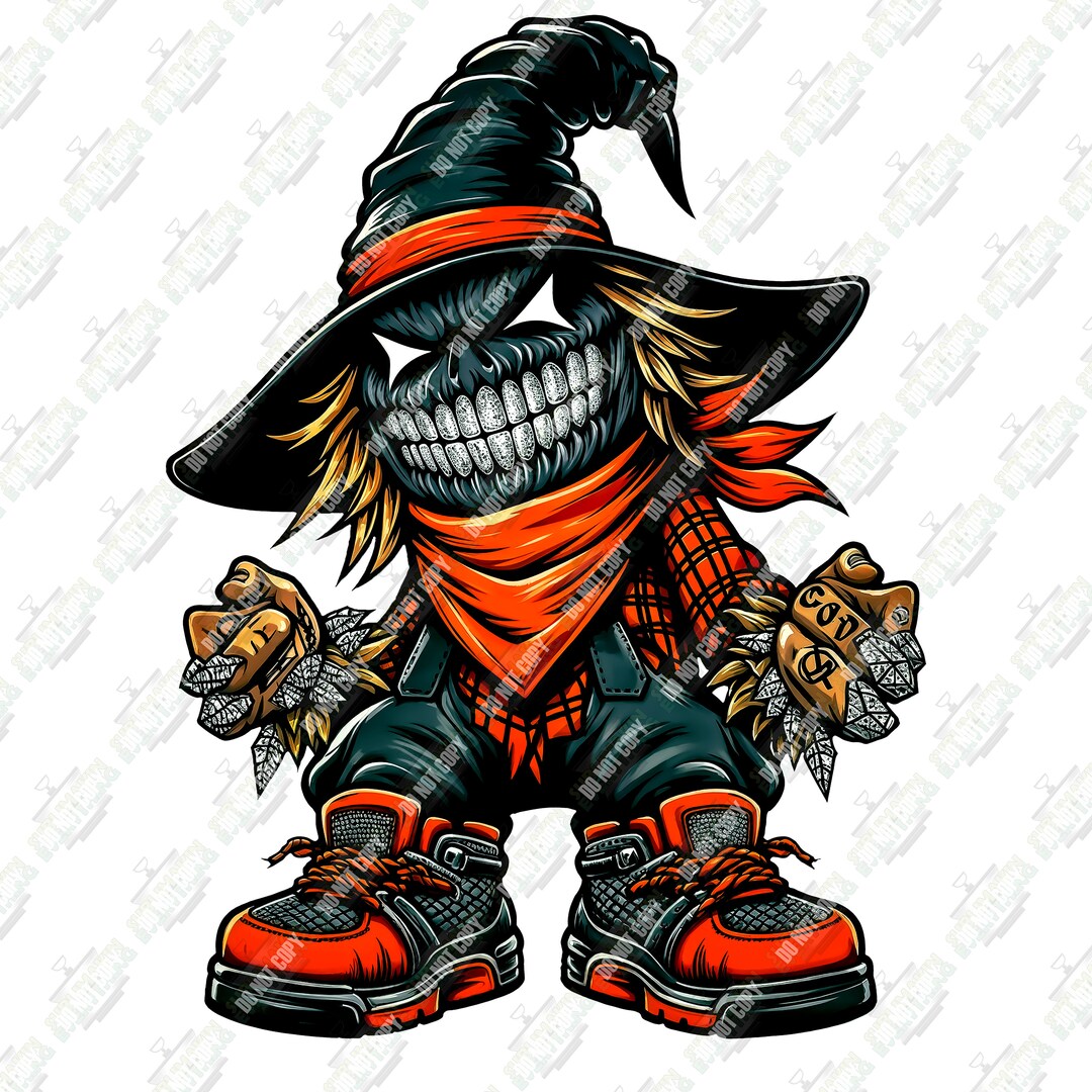 Beware of the Scare PNG - Spooky Scarecrow Digital Art for Halloween ...