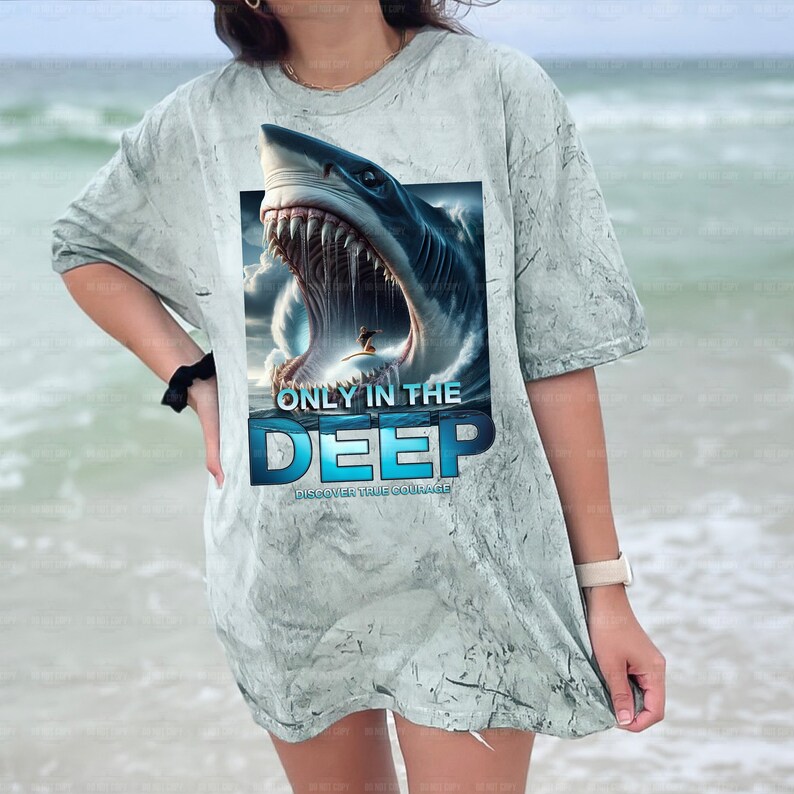Only in the Deep Adventure Ocean Poster - Instant Download, Surfer Vs ...