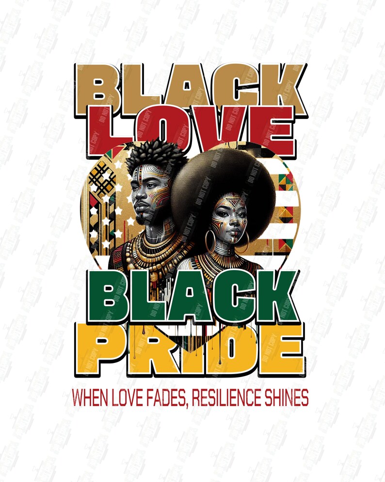 Black Love Black Pride PNG | Afrocentric Digital Art | Resilience and ...