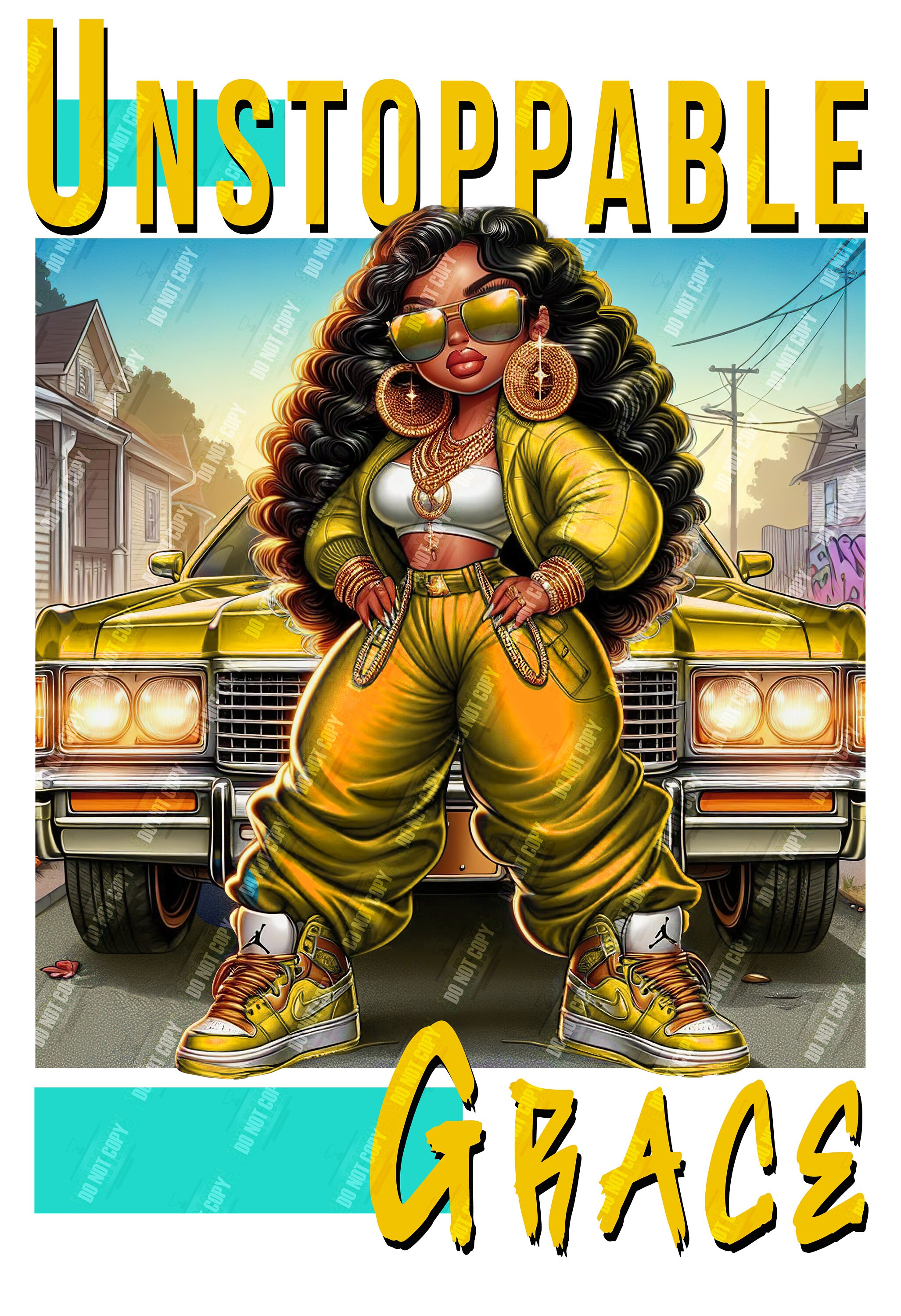 Unstoppable Grace Urban Fashion PNG Hip Hop Street Style Digital ...