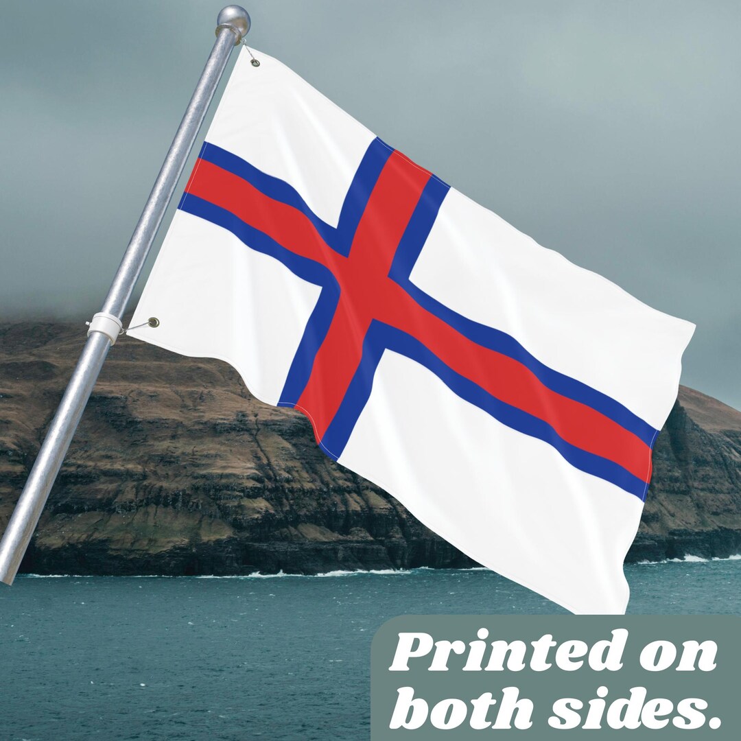Faroe Island Flag Double-sided | Outdoor Faroese Nylon Flag ...