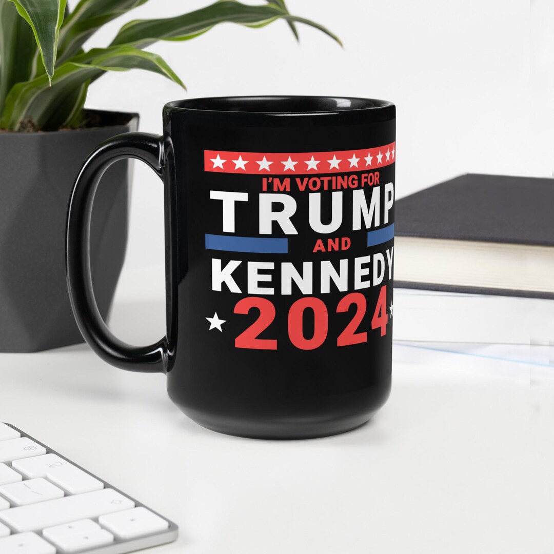I'm Voting for Trump and Kennedy 2024 Trump Mug Black Glossy Mug - Etsy