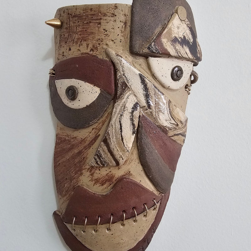 Ceramic Wall Mask - Etsy