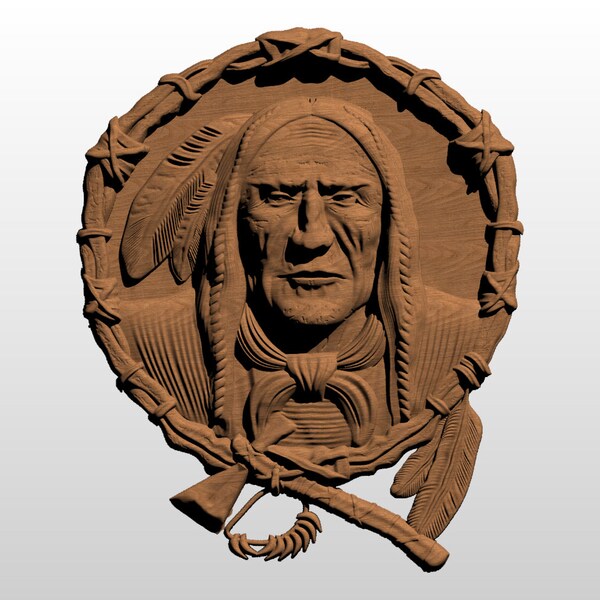 Native American 3d Stl Cnc - Etsy