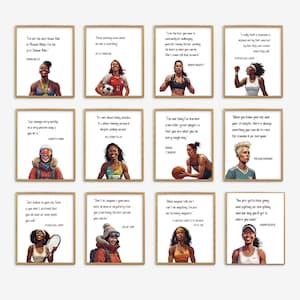 Famous Female Athletes Posters Set of 12, Inspirational Posters ...