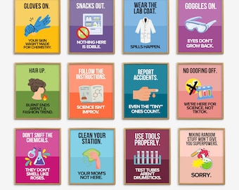 Science Lab Rules Poster - Etsy