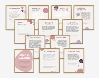 Logical Fallacies Printable Poster Set Fallacies Posters - Etsy