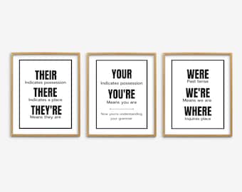 Grammar Errors Poster - Etsy