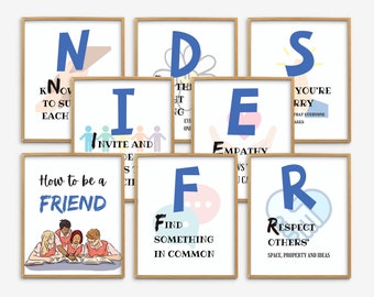 Punctuation Posters Set of 12 Boho Neutral Color Palette - Etsy