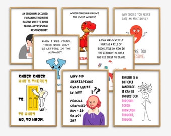 Funny Grammar Posters - Etsy