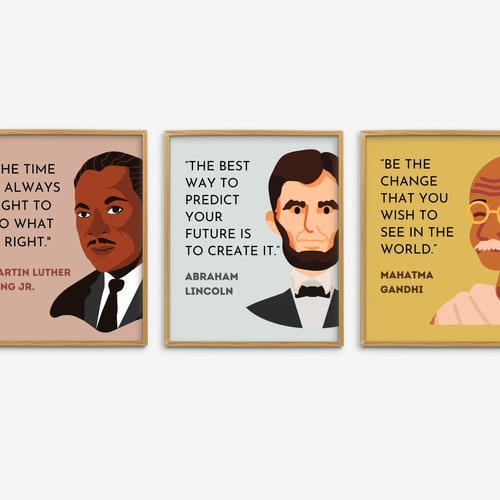 Historical Figures Wall Art Famous Inspirational Quotes - Etsy