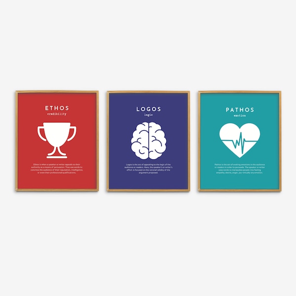 Ethos Pathos Logos Posters - Etsy