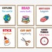 Parts of Speech Wall Art Set of 9, English Grammar Parts of Speech ...