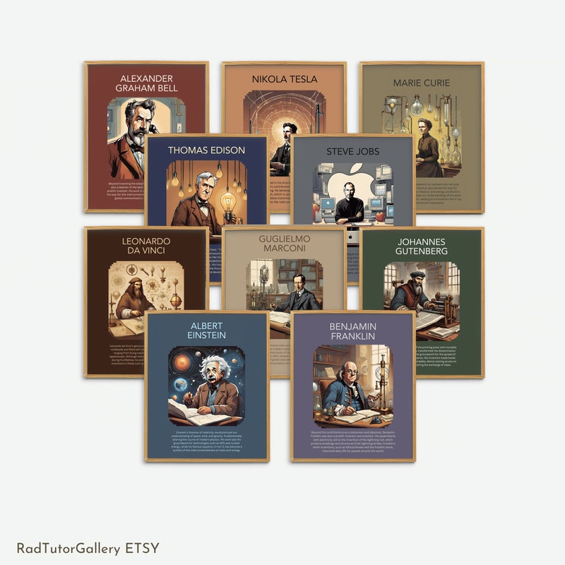 Famous Inventor Posters - Etsy