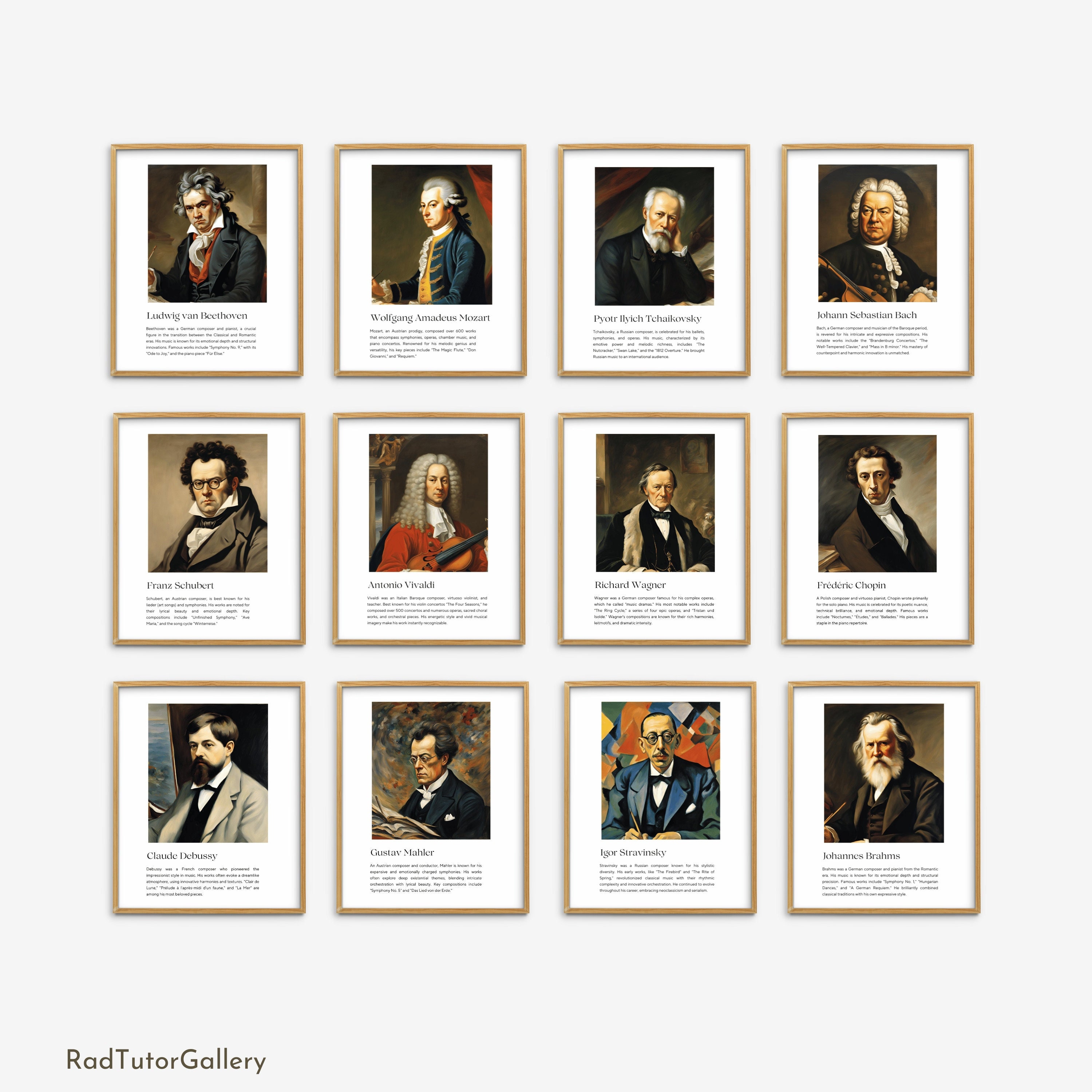 Famous Composers Set of 12, Music Classroom Posters, Music Bulletin ...