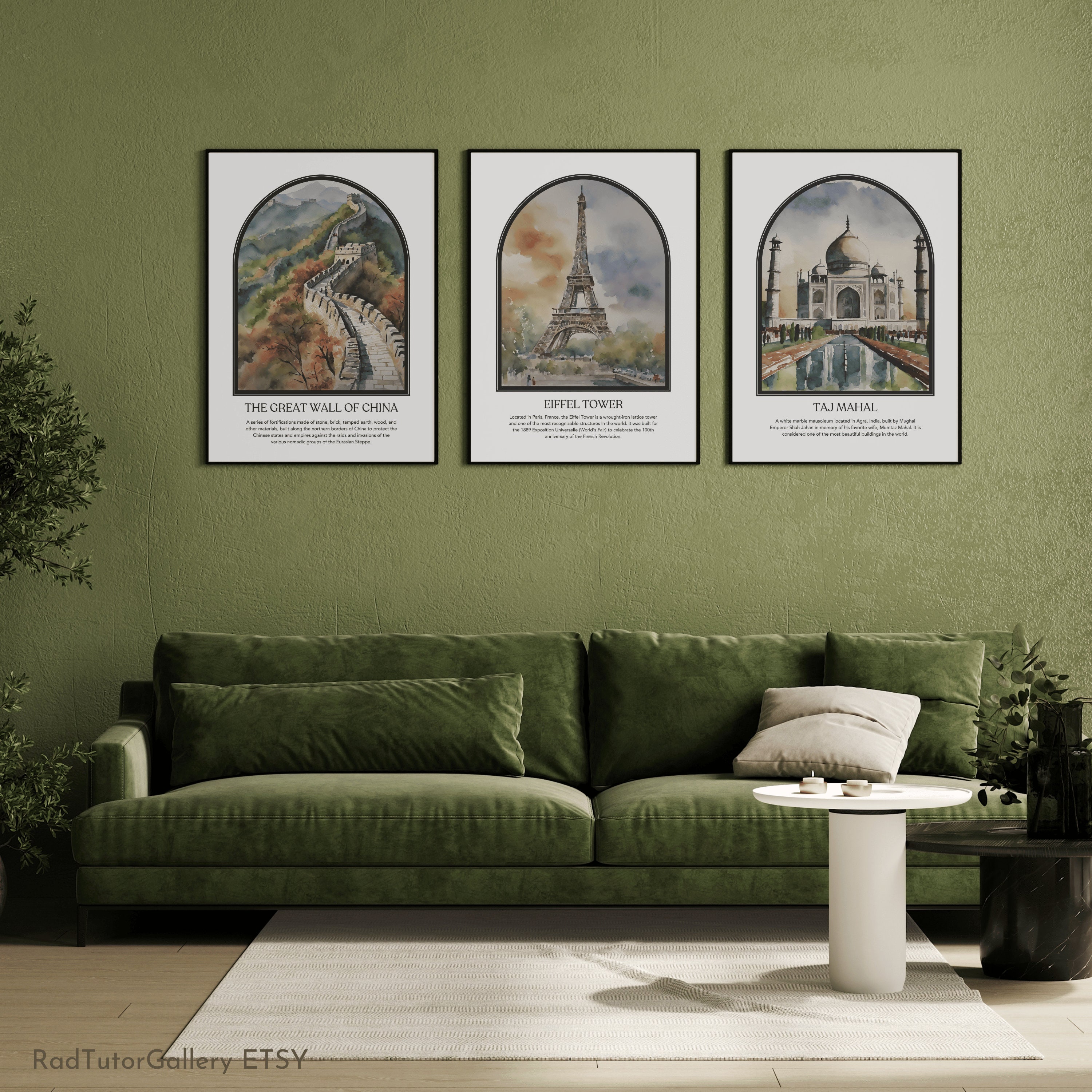 Famous Historical Landmarks Posters, World Geography Classroom Decor ...
