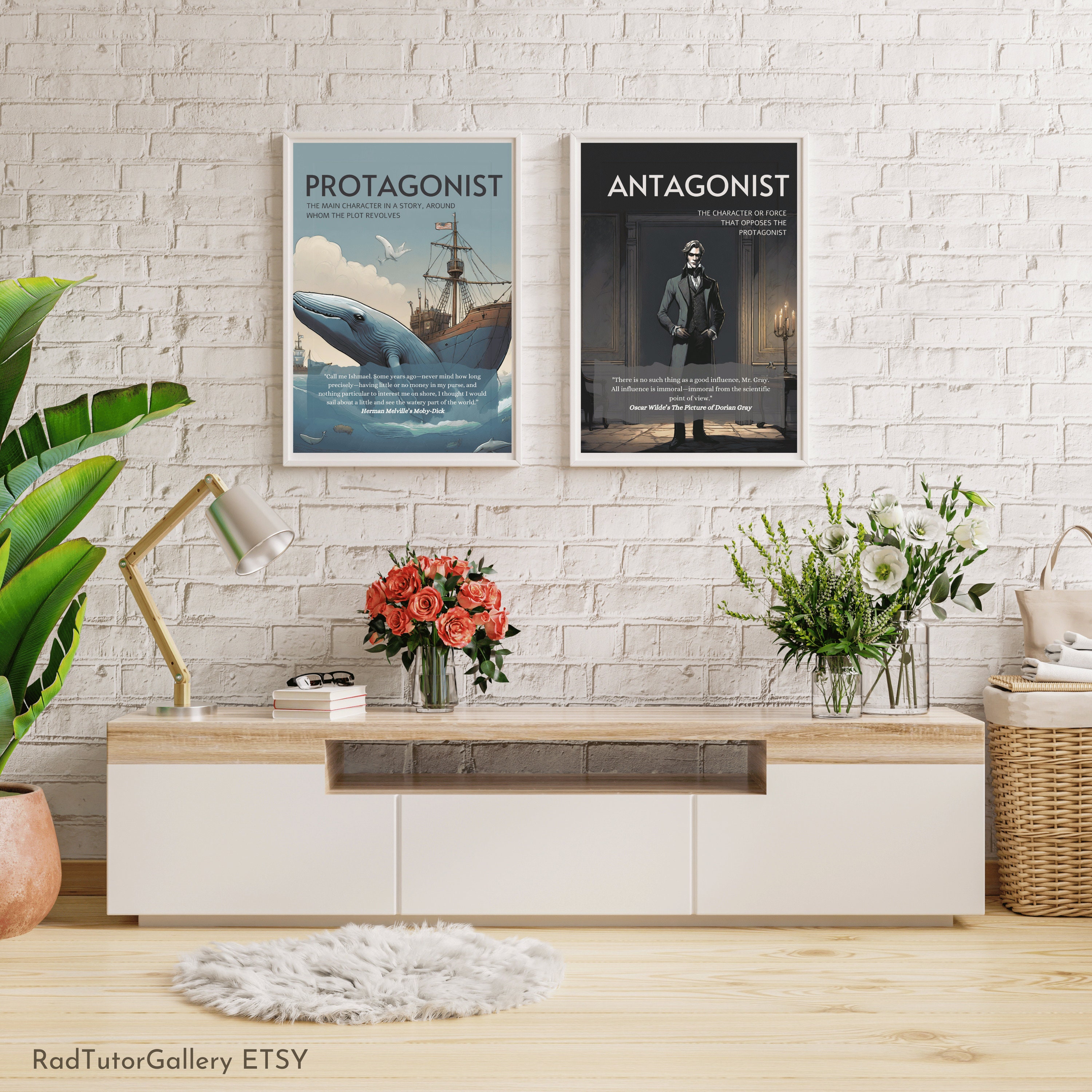 Literary Elements Posters Set of 12, English Literary Wall Arts ...