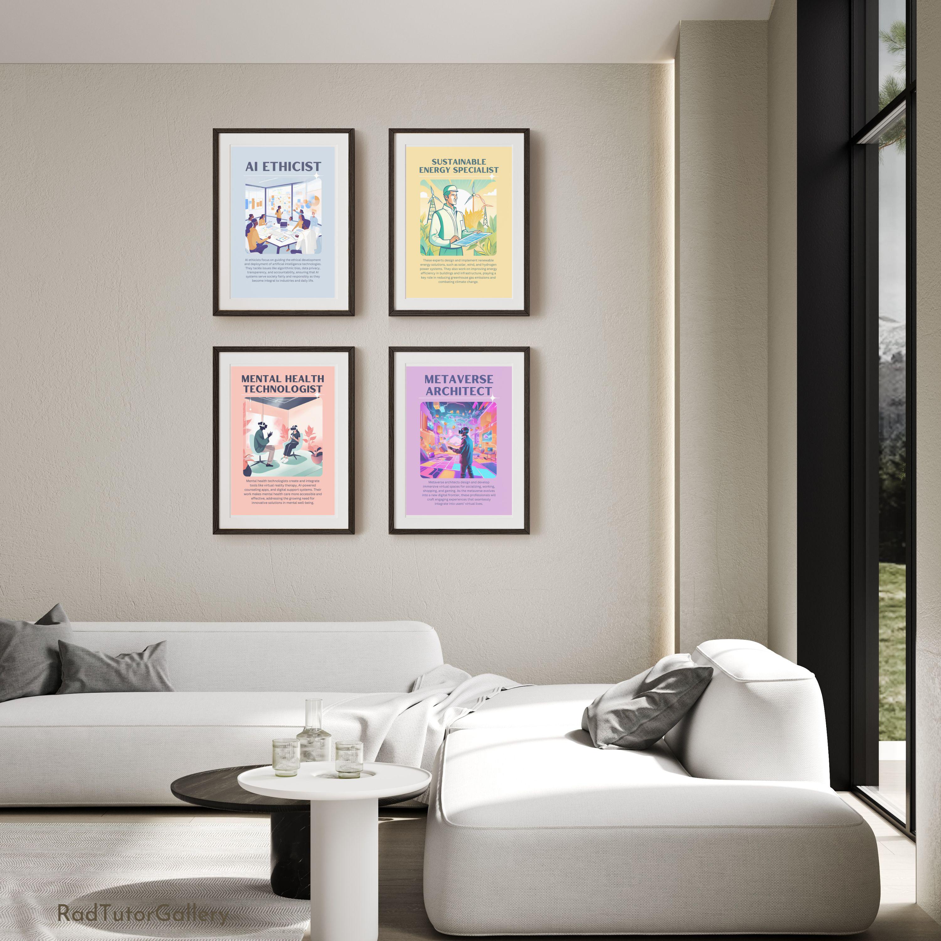 Careers of the Future Posters, Future Jobs Wall Art, Trendy Classroom ...