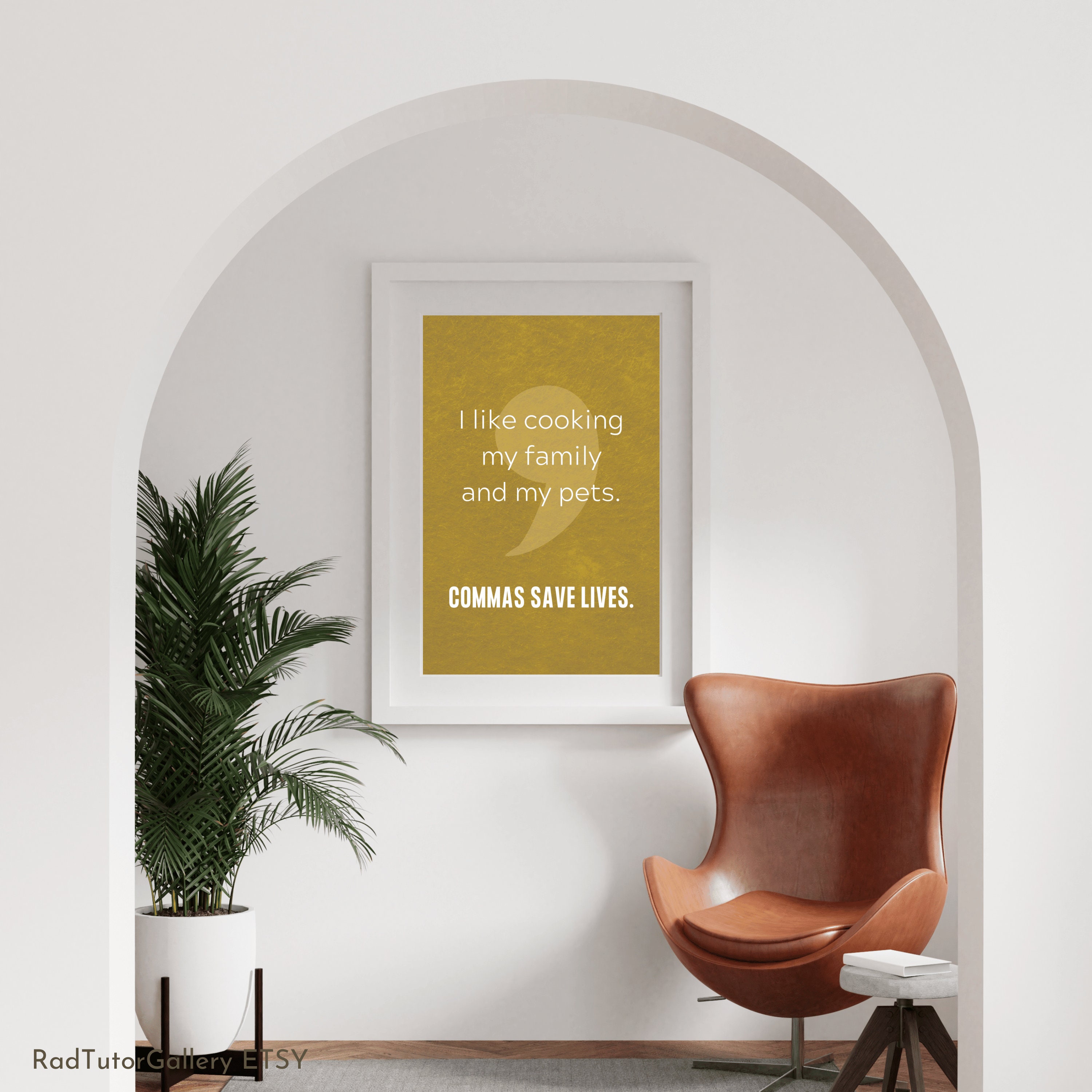 Funny Comma Poster, Writing Help Poster, English Teacher Gift ...