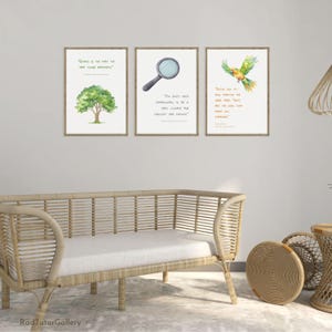 Popular Children's Literature Inspirational Quote Print Set, Nursery ...