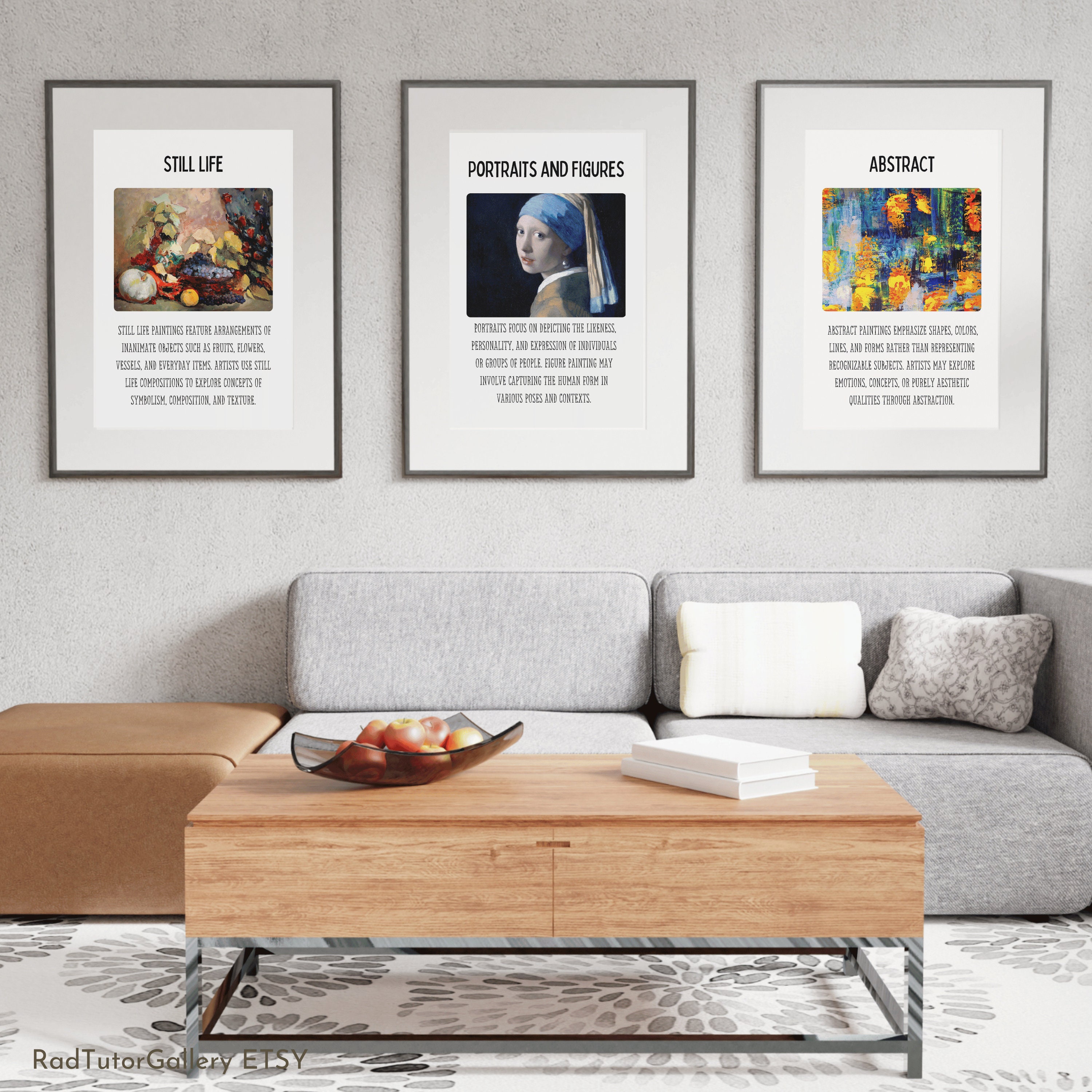 Art Classroom Posters Set of 10, Painting Subjects Genres Prints ...