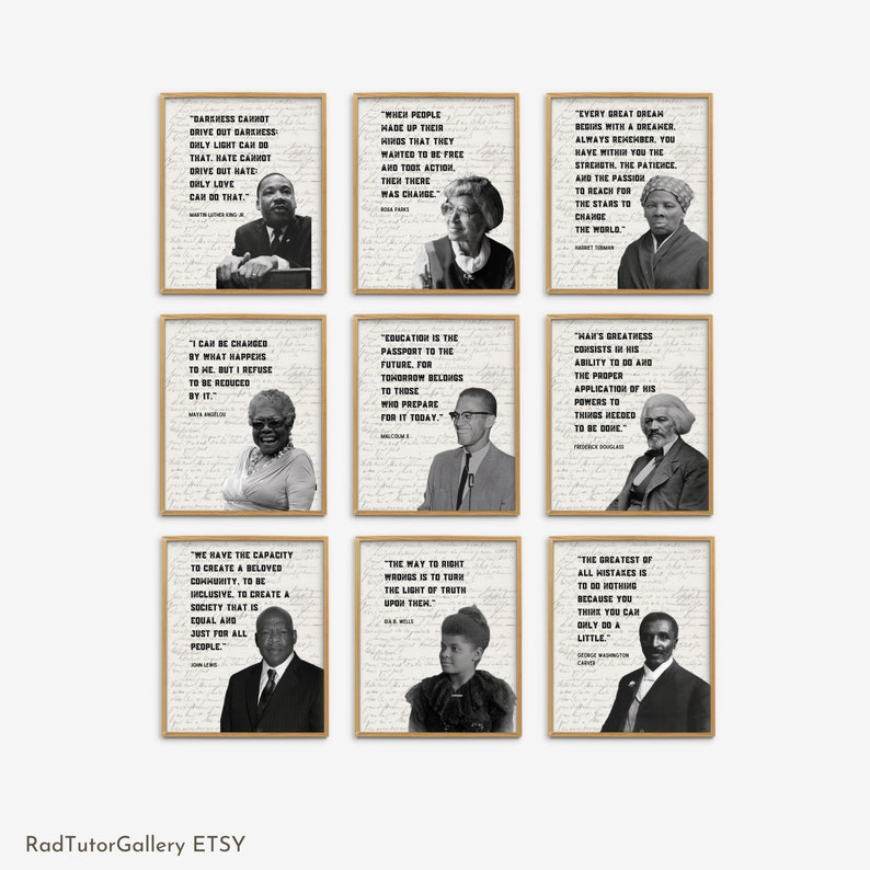Black History Posters Set of 9 Black Historical Figures - Etsy