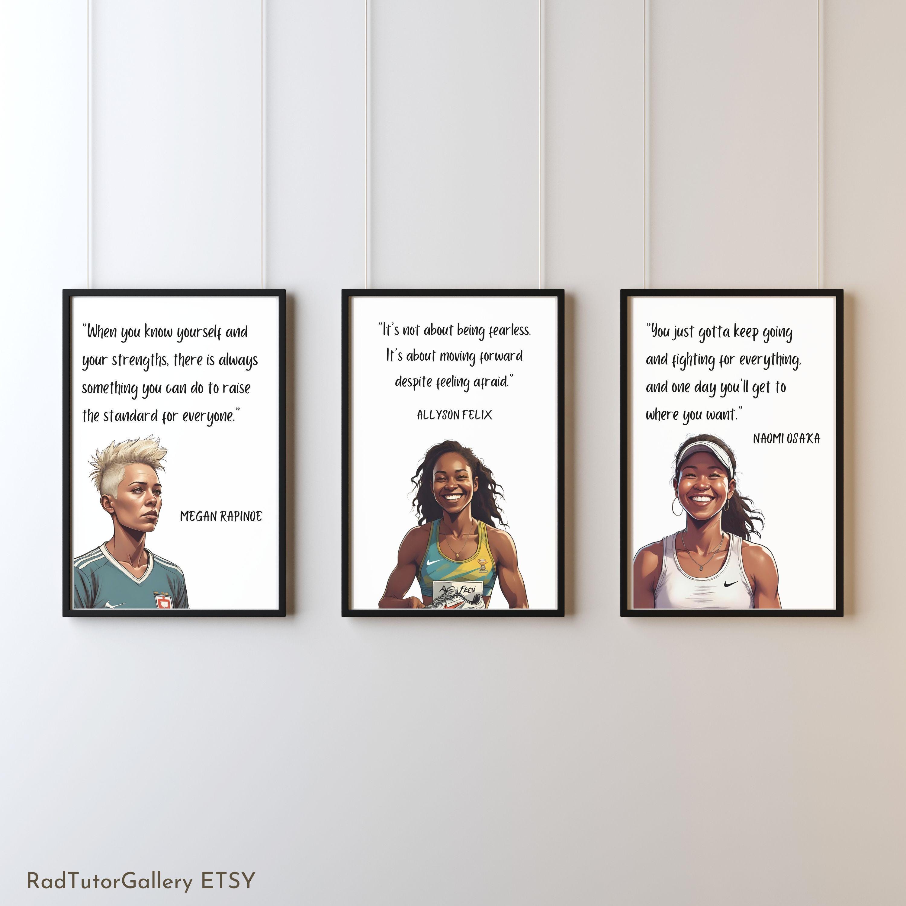 Famous Female Athletes Posters Set of 12, Inspirational Posters ...