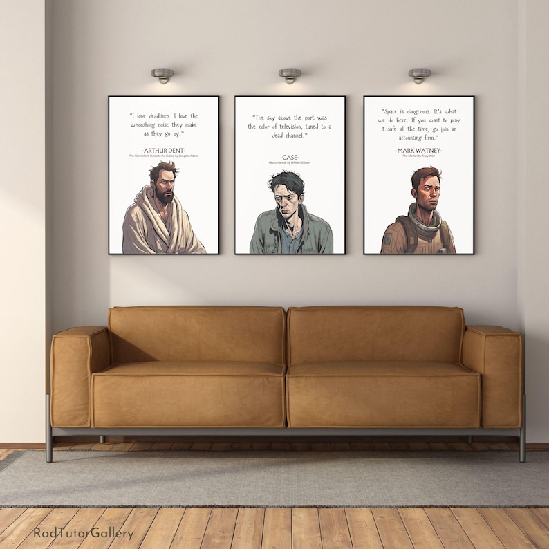 Popular Sci-fi Books Characters Iconic Quotes, Literature Posters ...