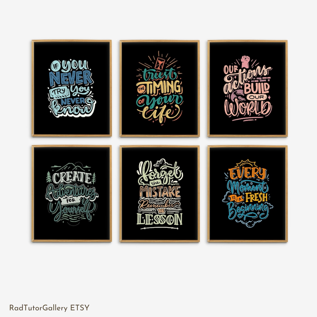 Growth Mindset Classroom Poster Sets of 6, Classroom Printable Posters ...