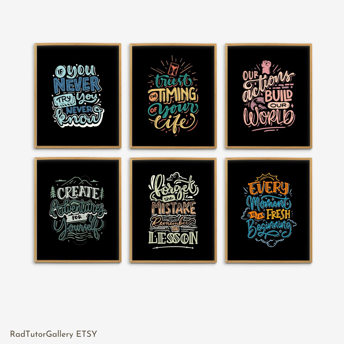 Growth Mindset Classroom Poster Sets of 6 Classroom Printable - Etsy