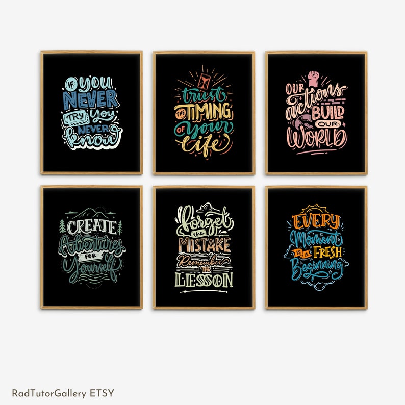 Growth Mindset Classroom Poster Sets of 6, Classroom Printable Posters ...