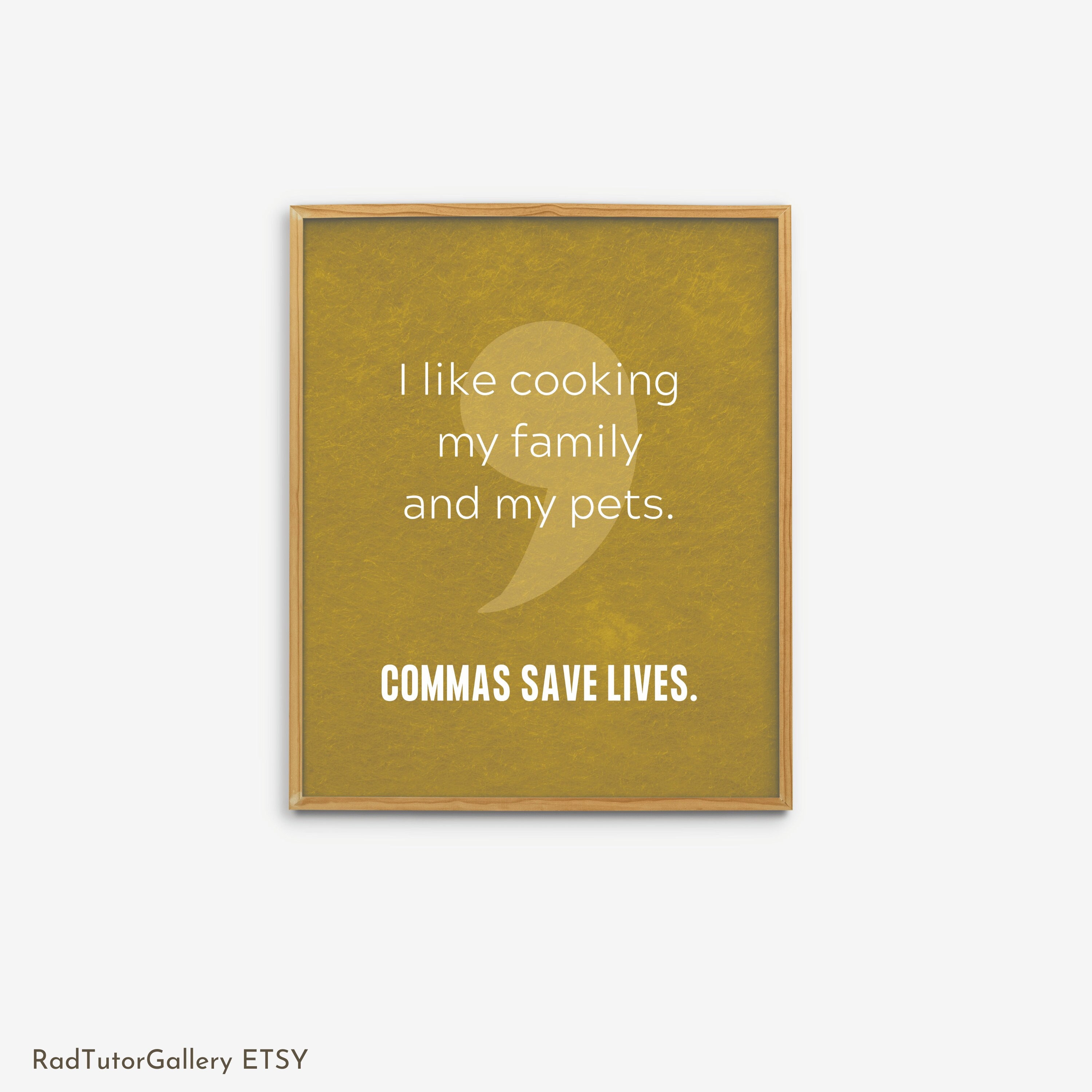 Funny Comma Poster, Writing Help Poster, English Teacher Gift ...