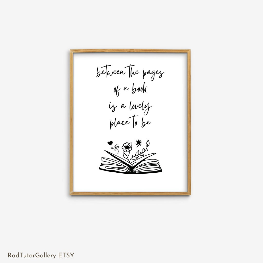Between the Pages of a Book Wall Art, Book Lover Gift Print, Book Lover ...