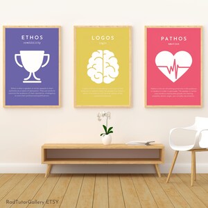 Ethos Pathos Logos Posters Set of 3, Rhetorical Appeals, English ...