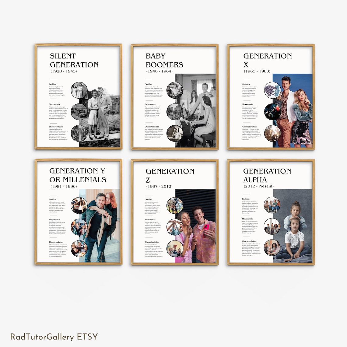 Generations Posters, History Classroom Decor, History Prints, History ...