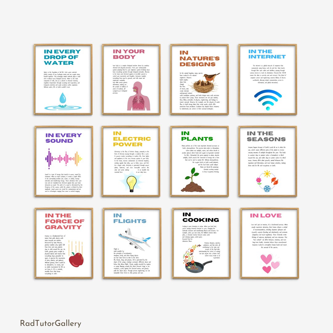 Science is Everywhere Classroom Poster Set of 12, Science Classroom ...