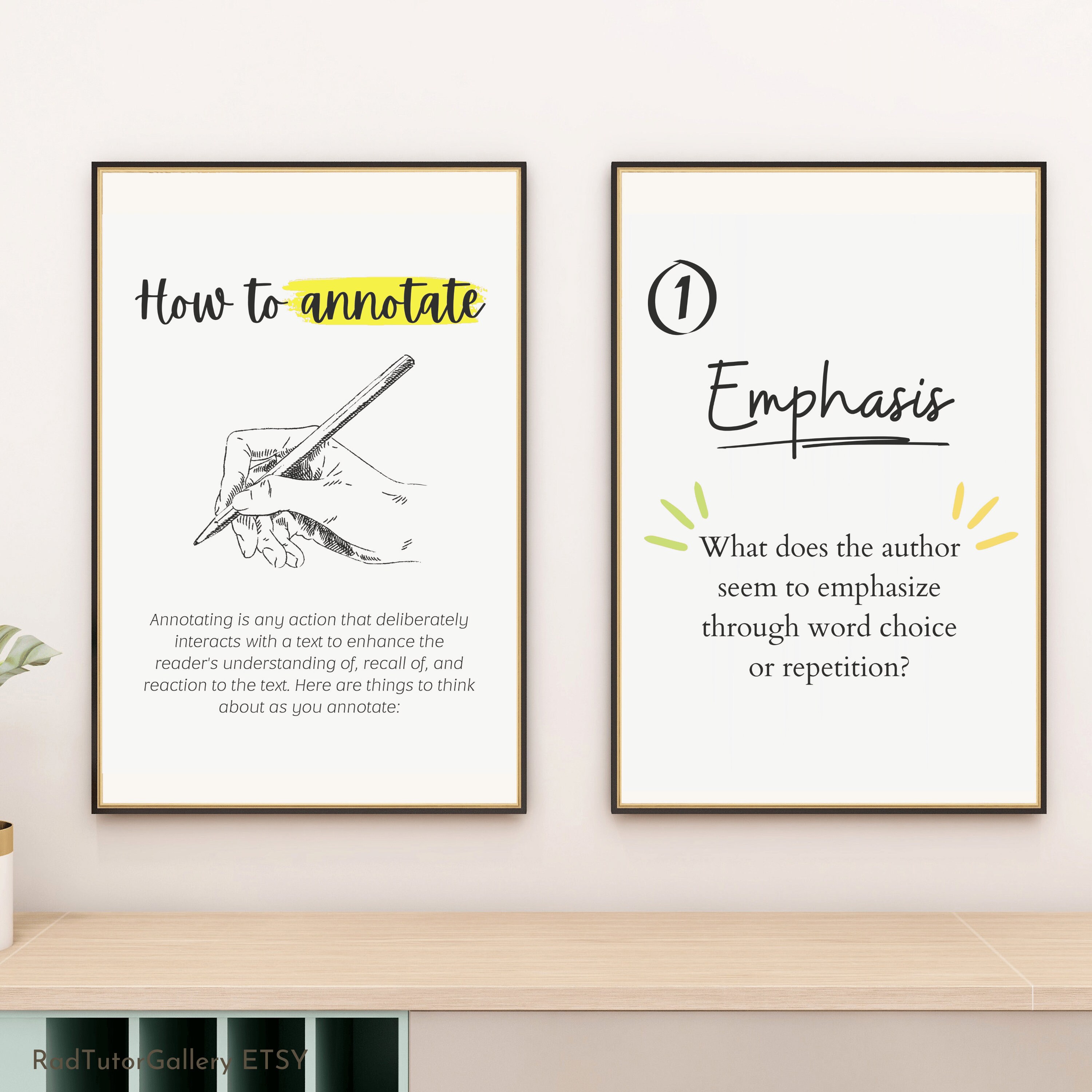 How to Annotate Posters, English Classroom Posters, High School ELA ...