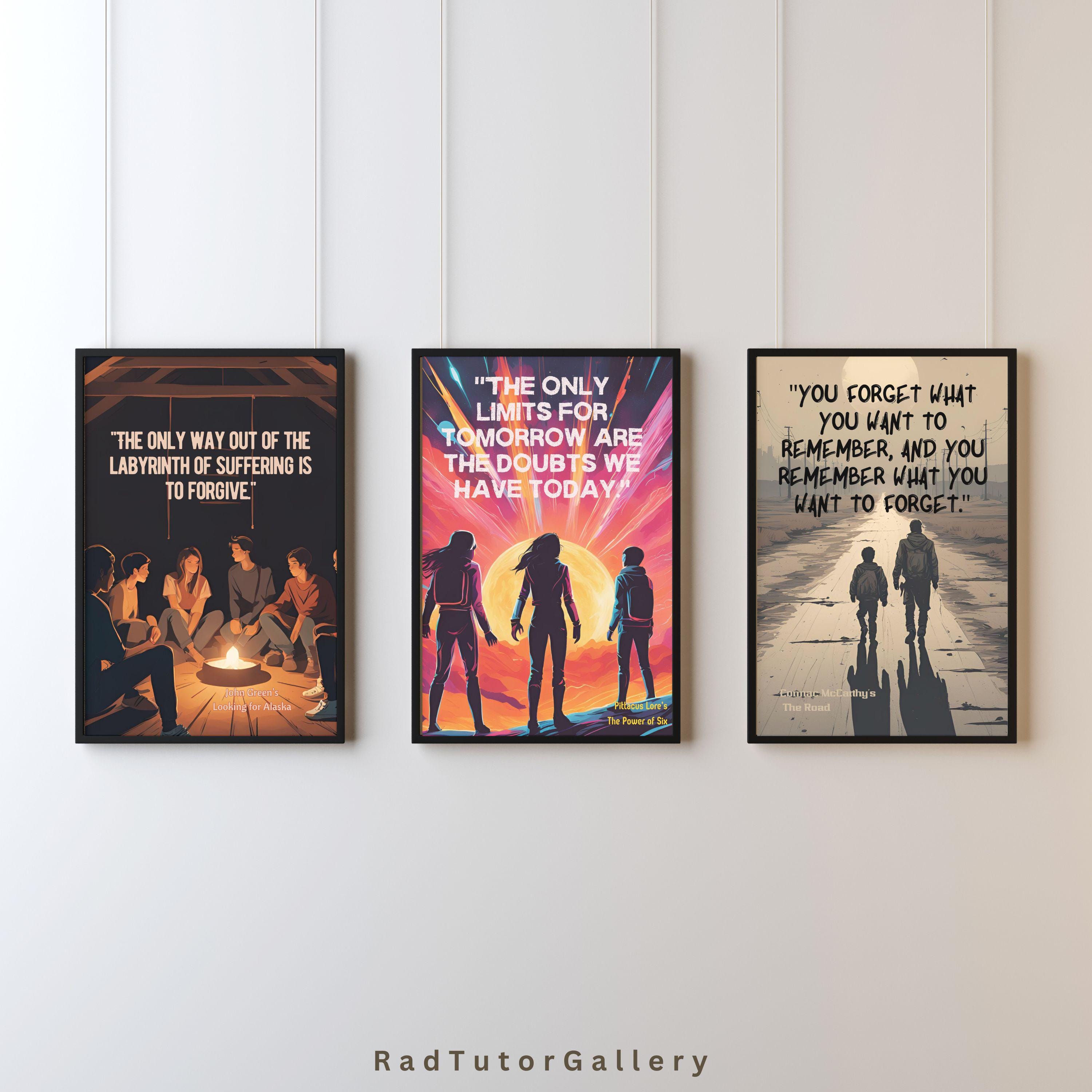 Popular Books Characters Iconic Quotes, Literature Posters, Classic ...