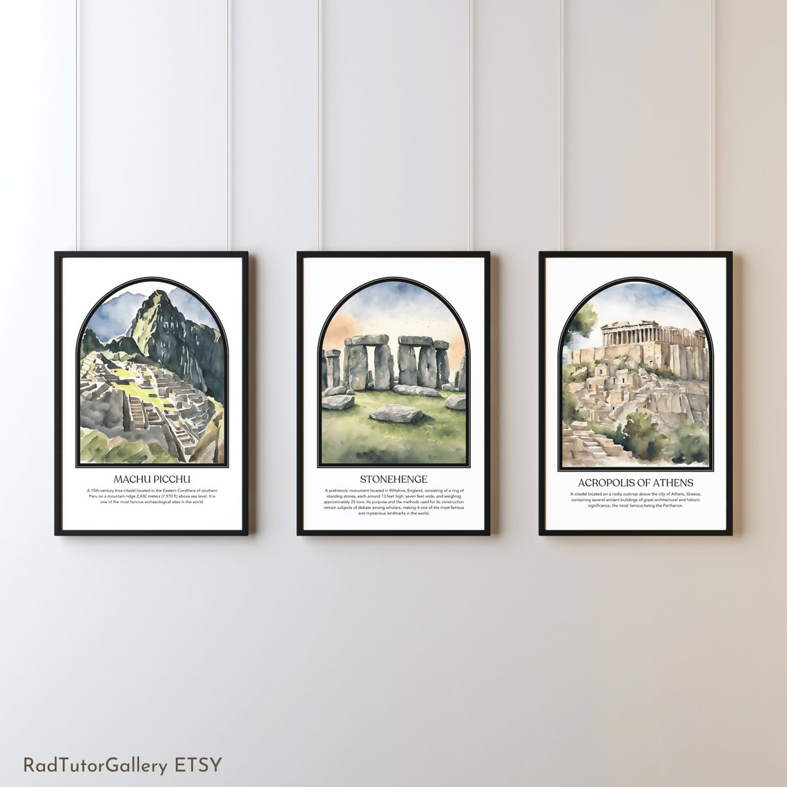 Famous Historical Landmarks Posters, World Geography Classroom Decor ...