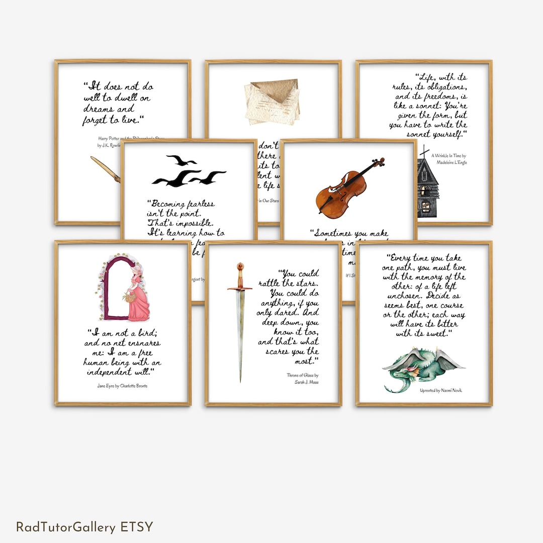 Young Adult Books Quotes, YA Authors Posters, High School Middle School ...