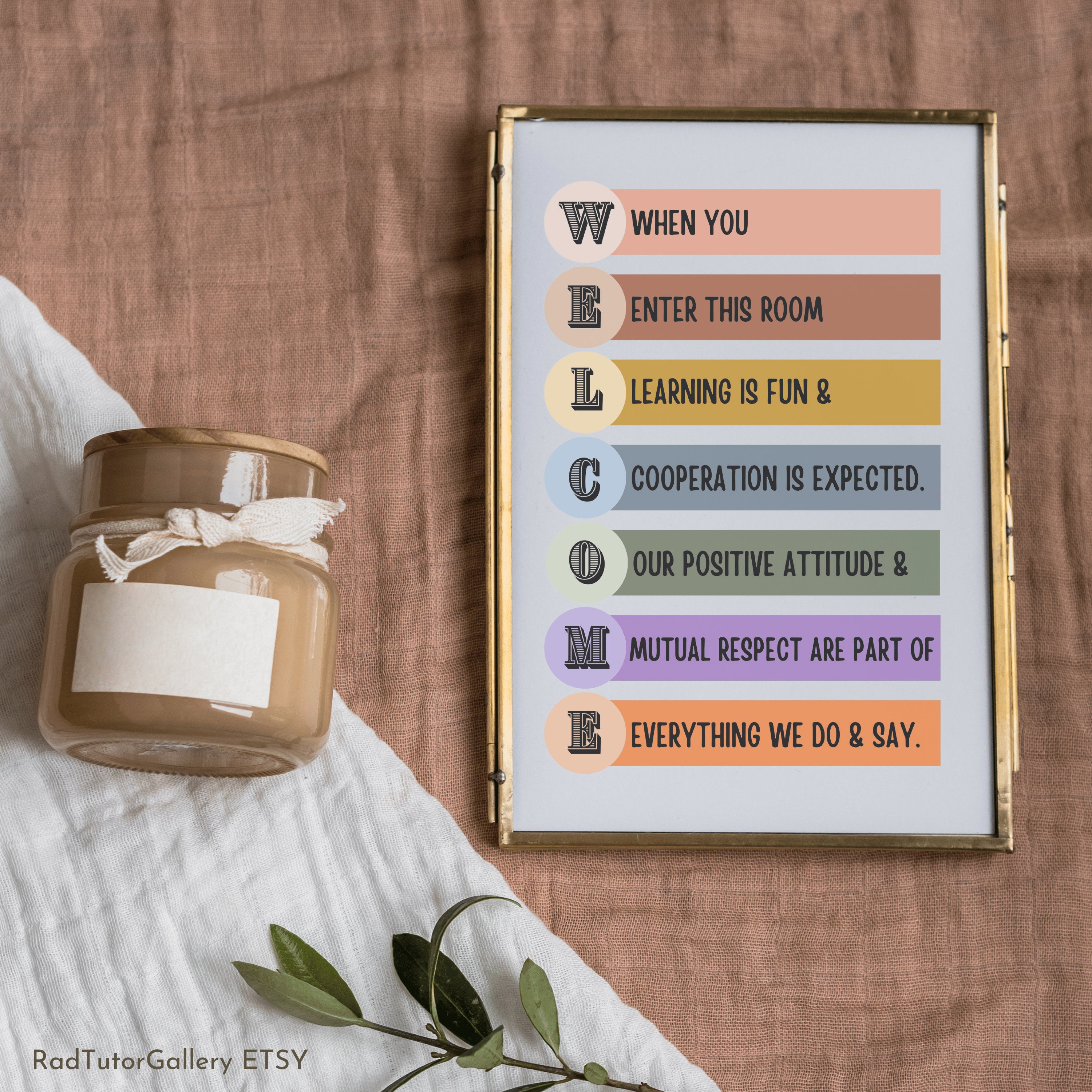 Modern Classroom Welcome Sign Boho Welcome Classroom Poster - Etsy