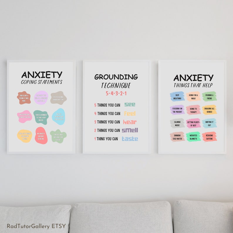 9 School Counseling Posters for School Psychologist Therapy - Etsy