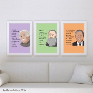 Historical Figures Wall Art, Famous Inspirational Quotes History ...