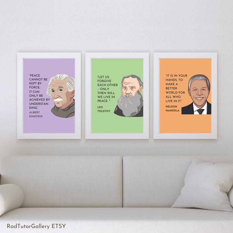 Historical Figures Wall Art, Famous Inspirational Quotes History ...
