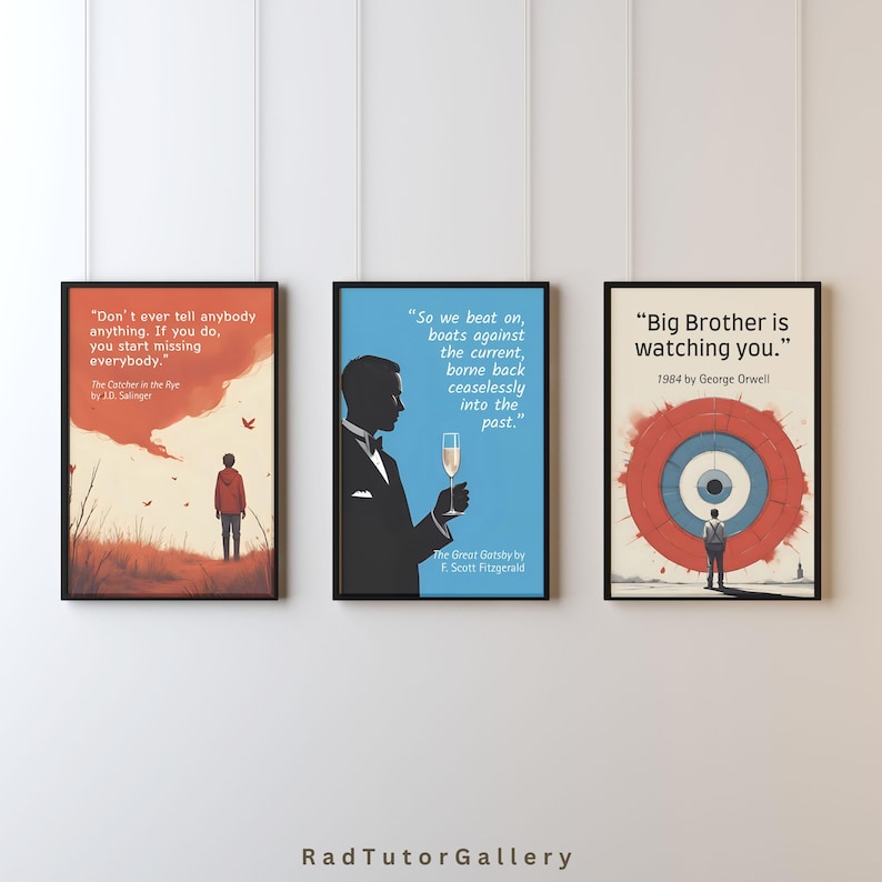 Popular Classic Books Characters Quotes, Literature Posters, Classic ...